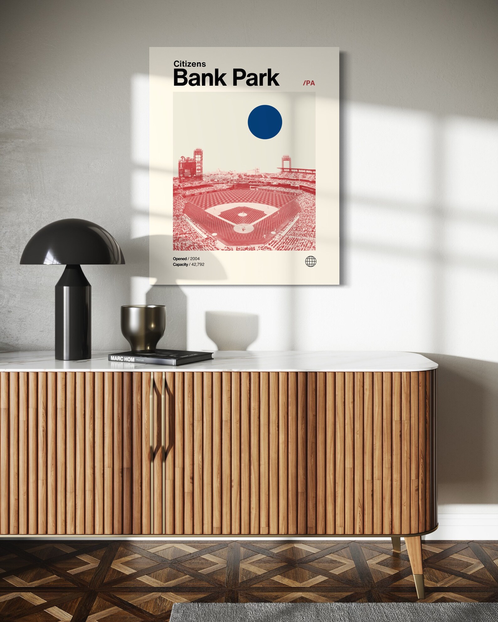Citizens Bank Park Poster, Phillies Poster, Minimalist, Helvetica, Mid ...