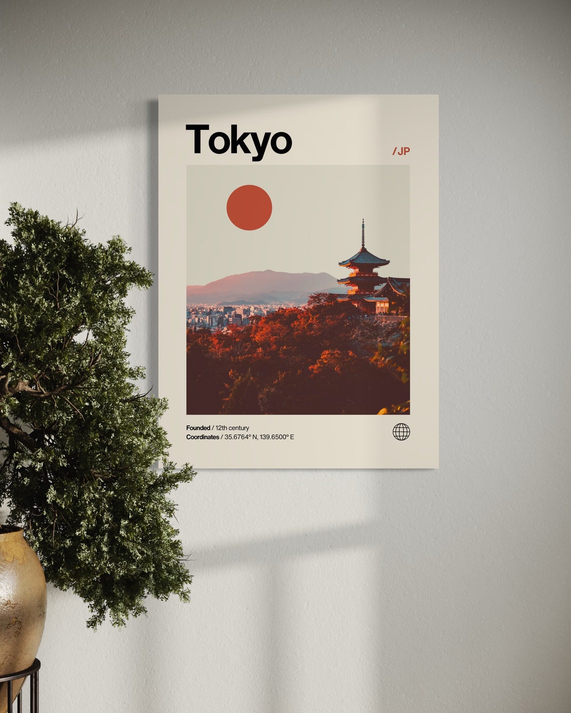 Tokyo Poster, Minimalist, Helvetica, Mid-century Modern, Tokyo Travel ...