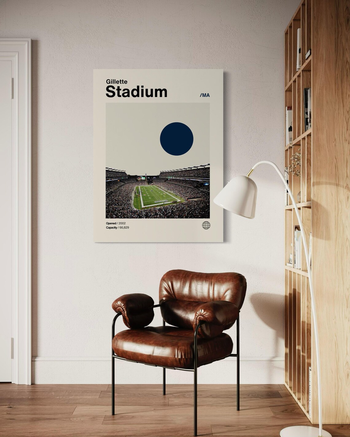 Gillette Stadium Poster, Patriots Poster, Minimalist, Helvetica, Mid ...