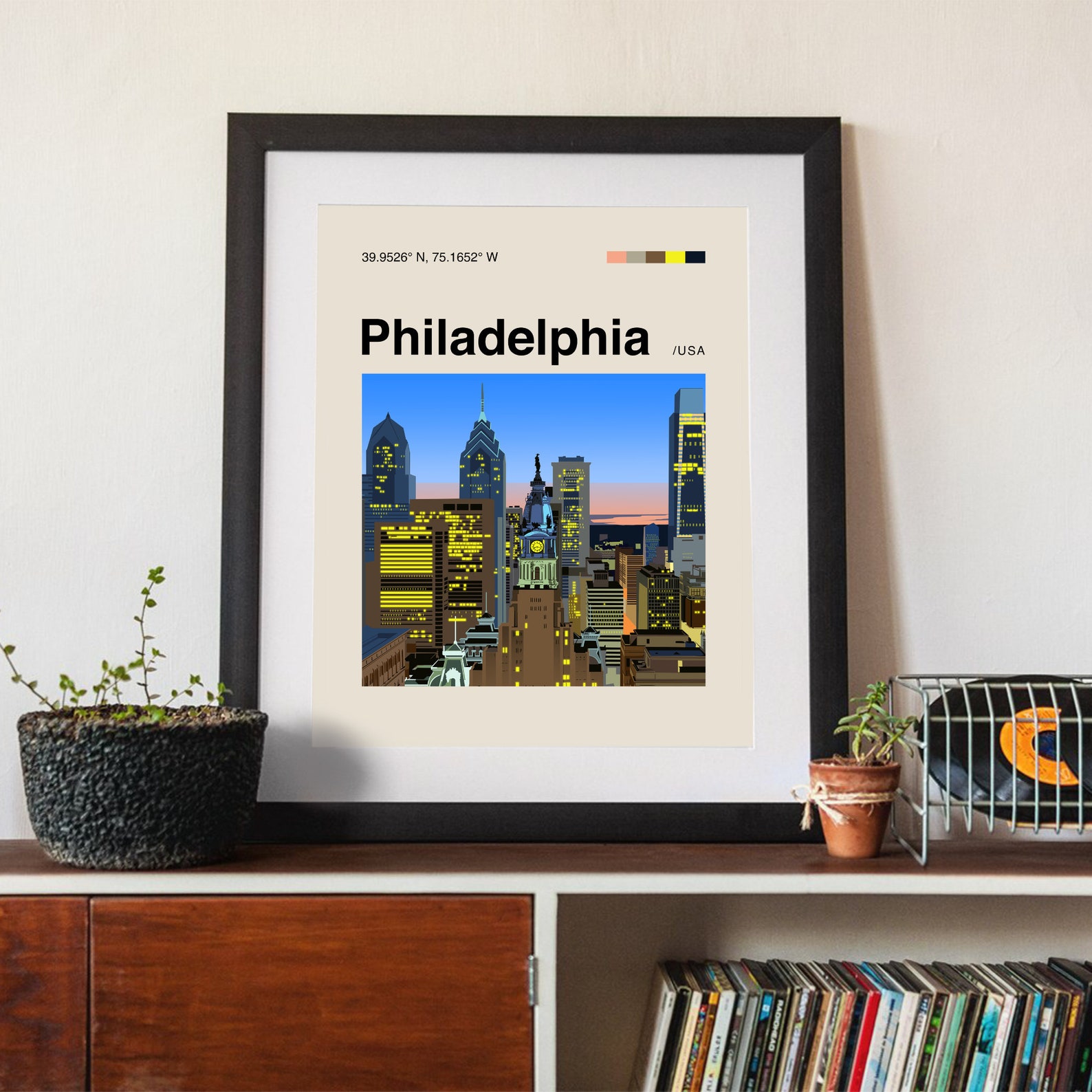 Philadelphia Poster, Minimalist, Helvetica, Mid-century Modern ...