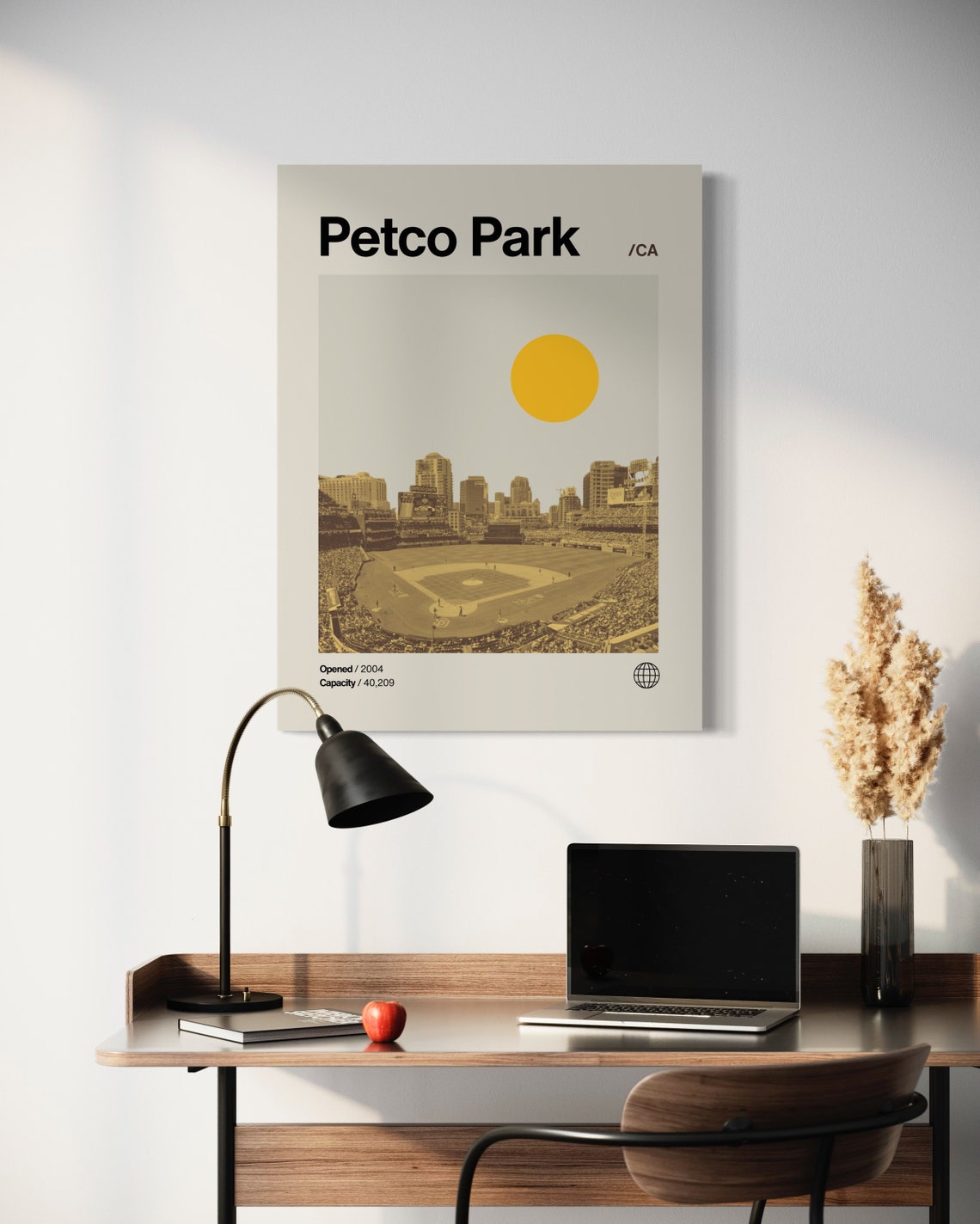 Petco Park Poster, Padres Poster, Minimalist, Helvetica, Mid-century ...