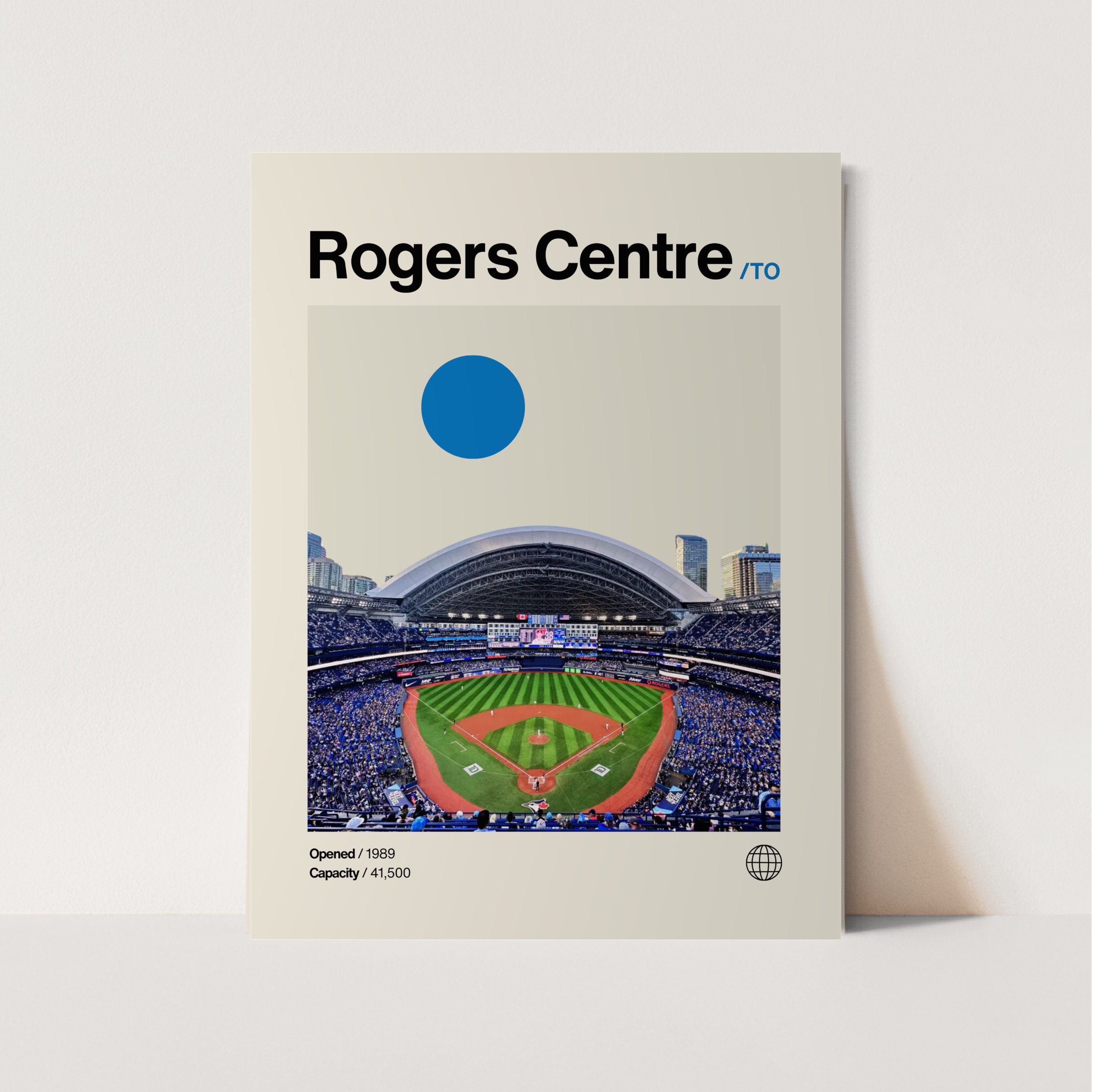 Rogers Centre Poster, Blue Jay Poster, Minimalist, Helvetica, Mid ...