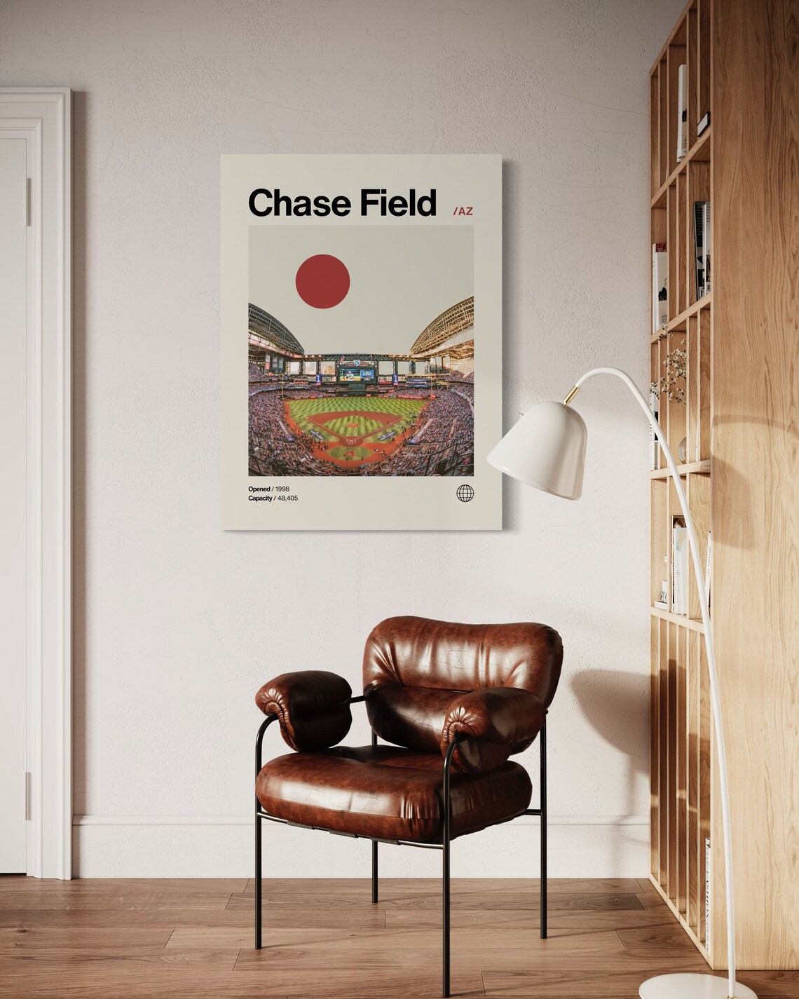 Chase Field Poster, Diamondbacks Poster, Minimalist, Helvetica, Mid ...