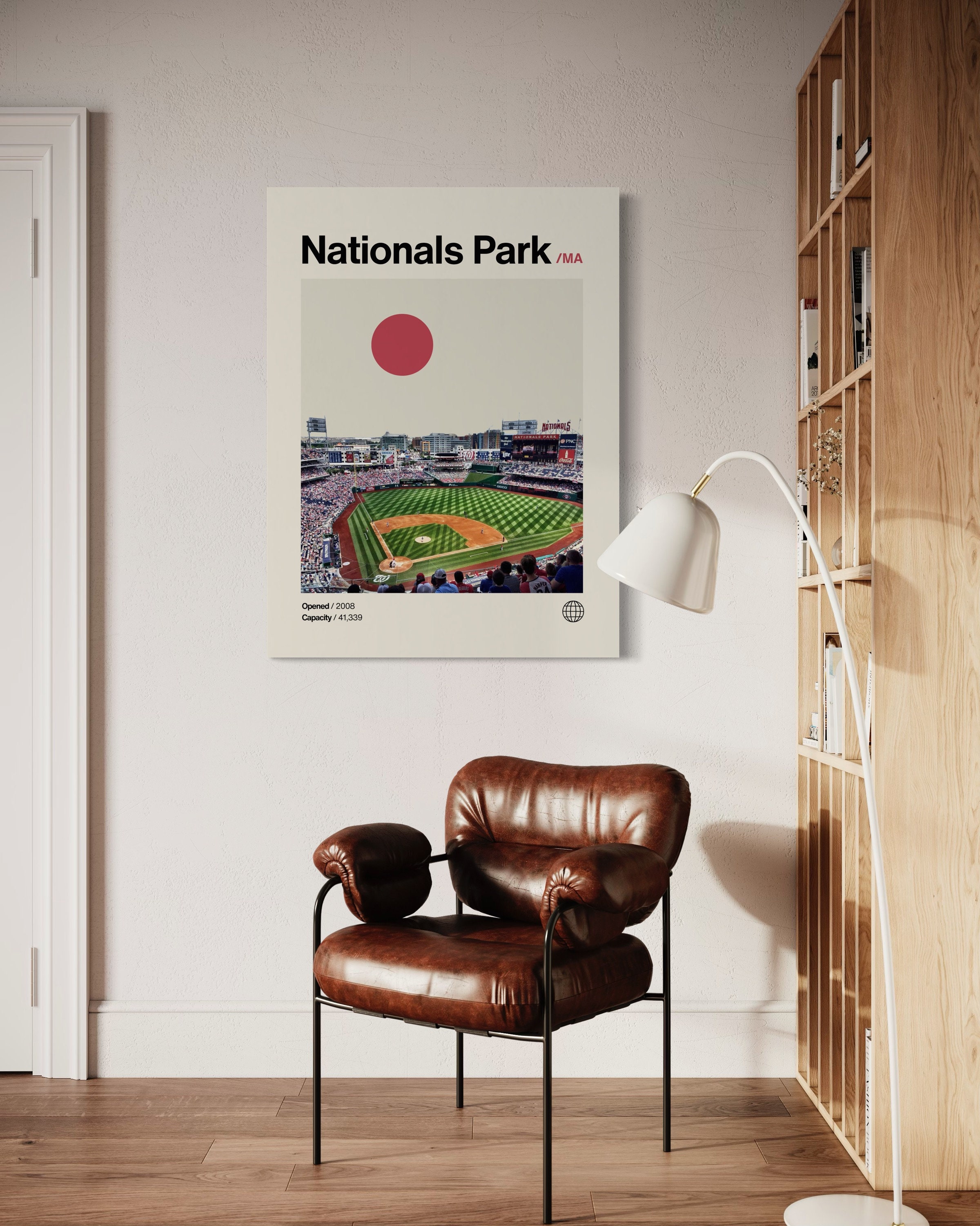 Nationals Park Poster, Nationals Poster, Minimalist, Helvetica, Mid ...