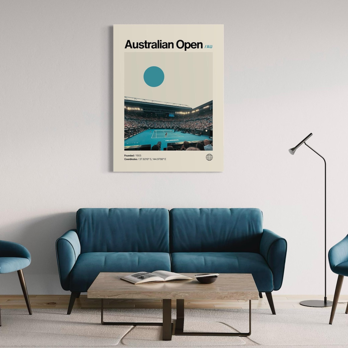 Australian Open Poster, Minimalist, Helvetica, Mid-century Modern ...