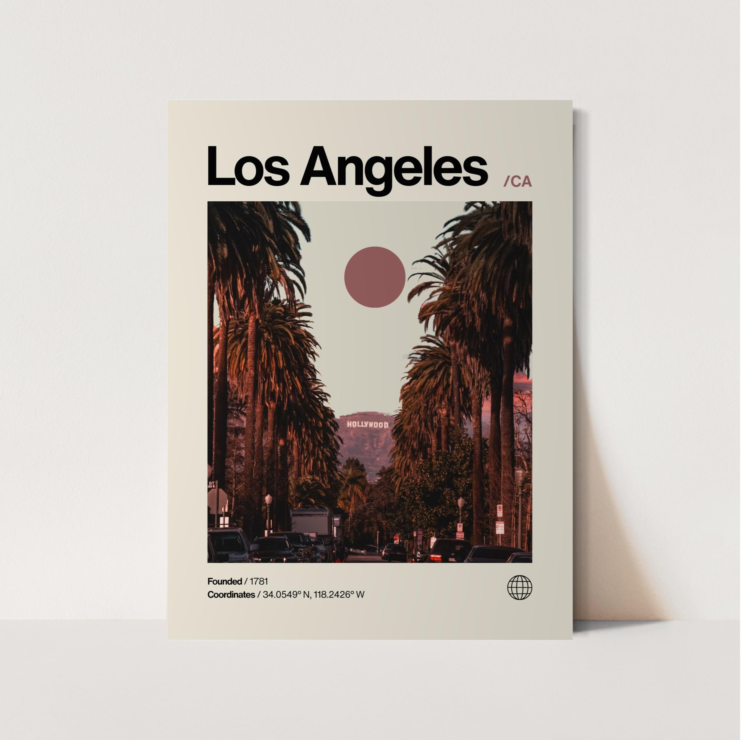 Los Angeles Poster, Minimalist, Helvetica, Mid-century Modern, Los ...