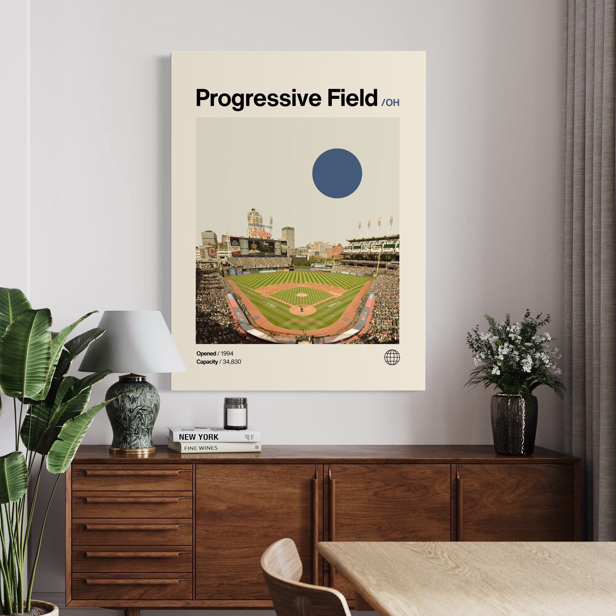 Progressive Field Poster, Guardian Poster, Minimalist, Helvetica, Mid ...