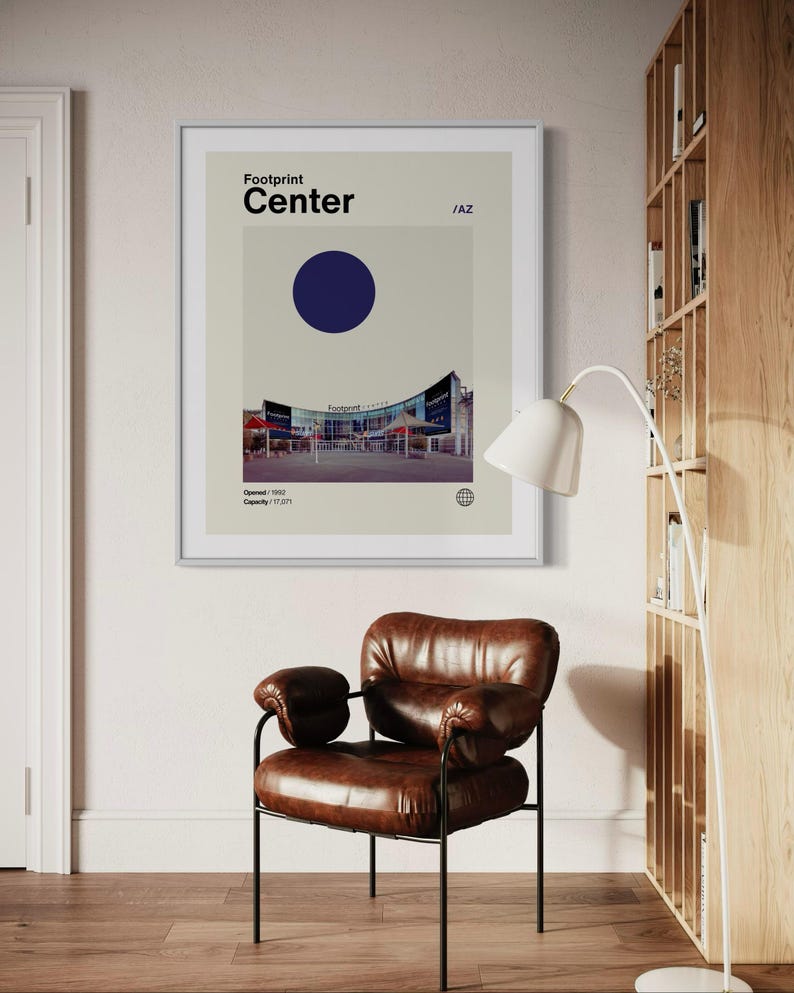 Footprint Center Poster, Suns Poster, Minimalist, Helvetica, Mid ...