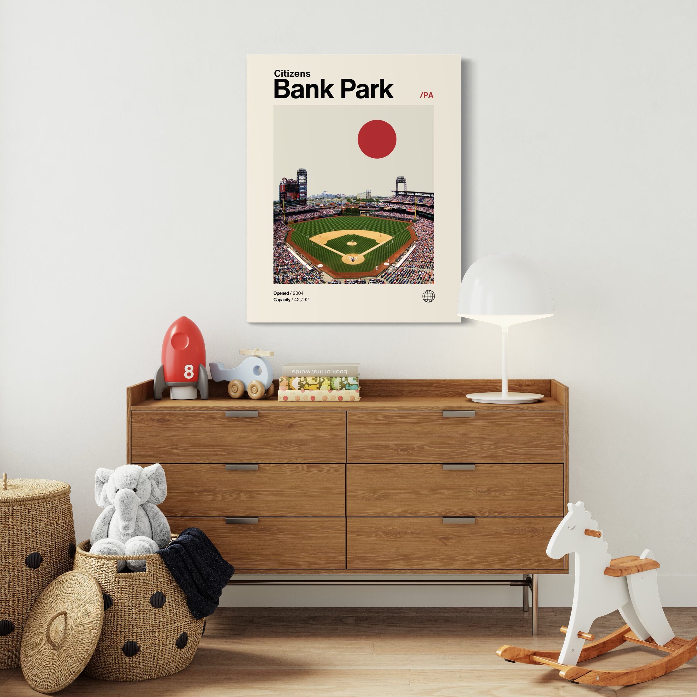 Citizens Bank Park Poster, Phillies Poster, Minimalist, Helvetica, Mid ...