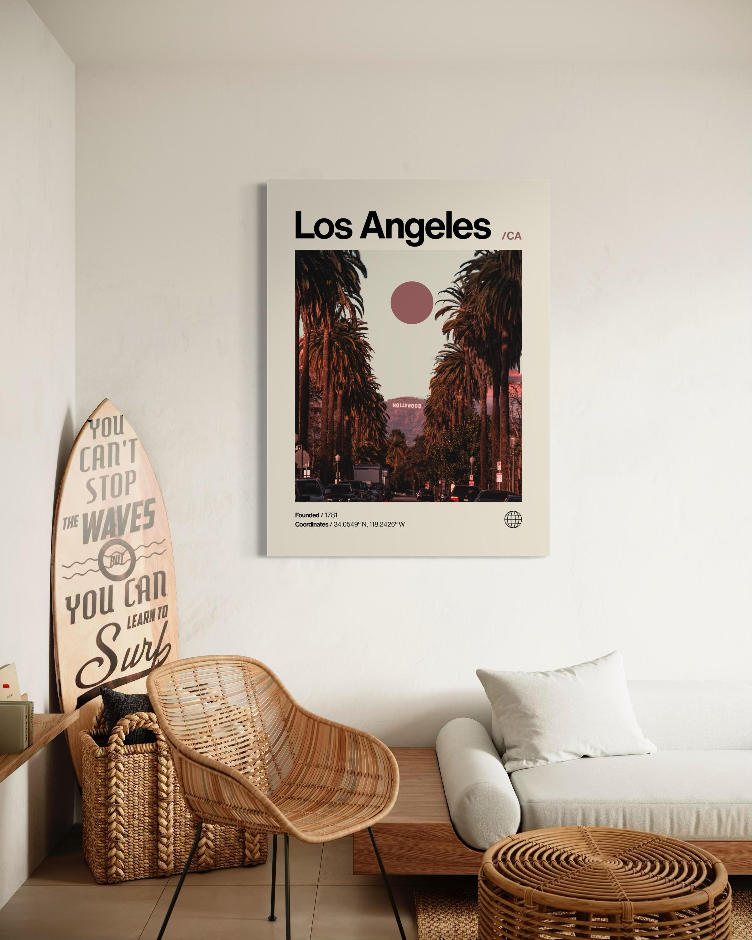 Los Angeles Poster, Minimalist, Helvetica, Mid-century Modern, Los ...