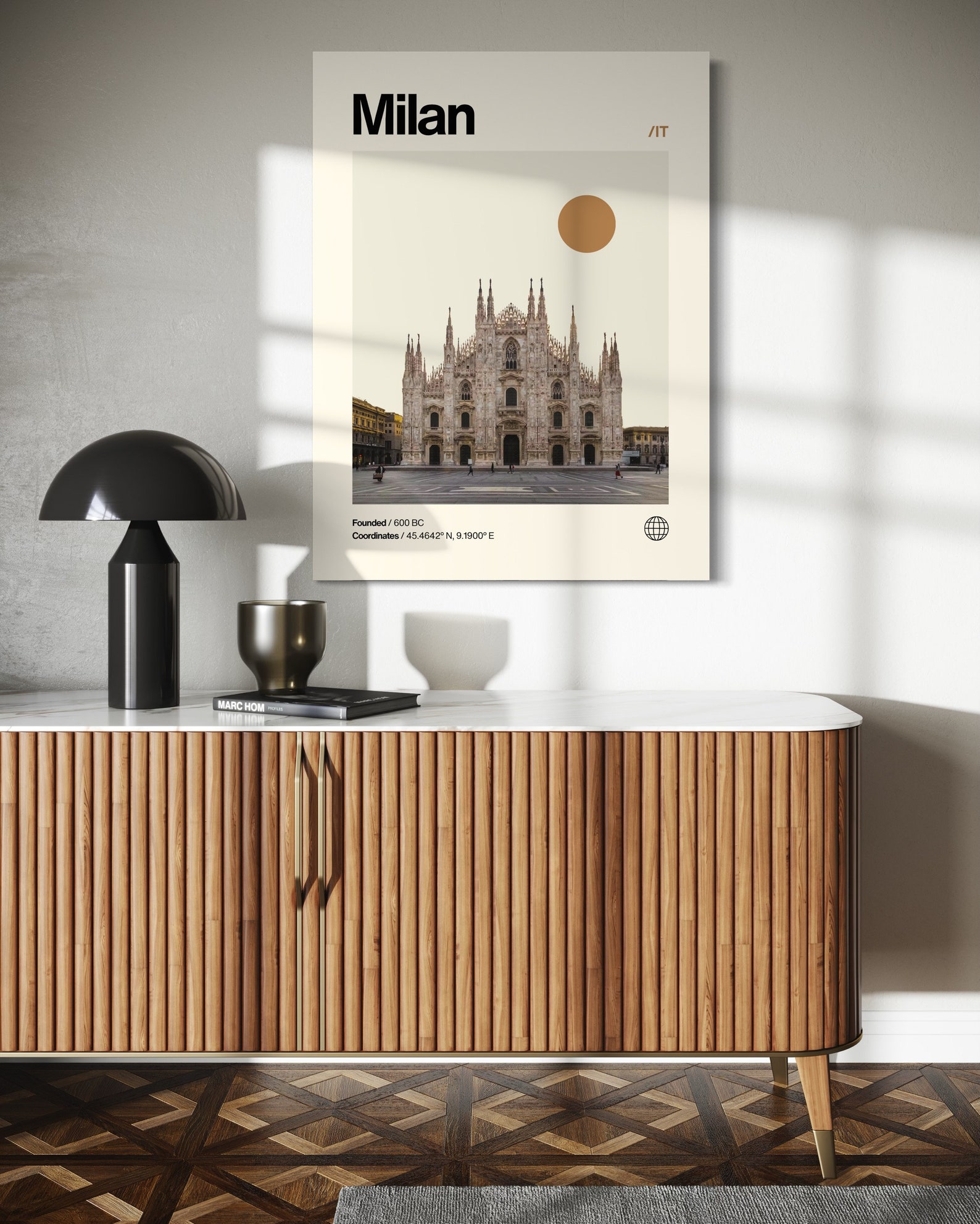 Milan Poster, Minimalist, Helvetica, Mid-century Modern, Milan Travel ...