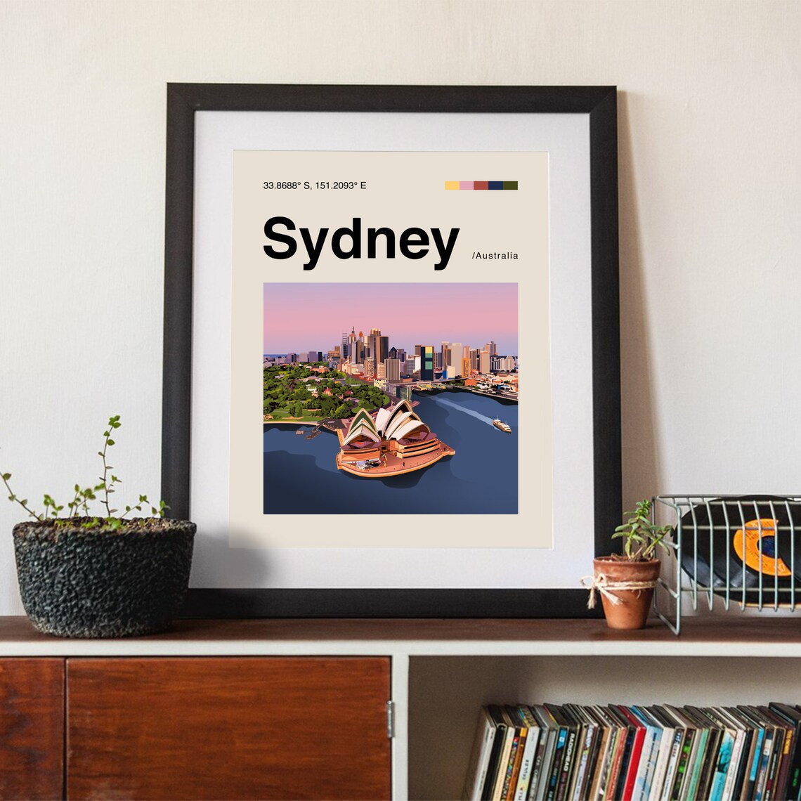 Sydney Poster, Minimalist, Helvetica, Mid-century Modern, Sydney Travel ...