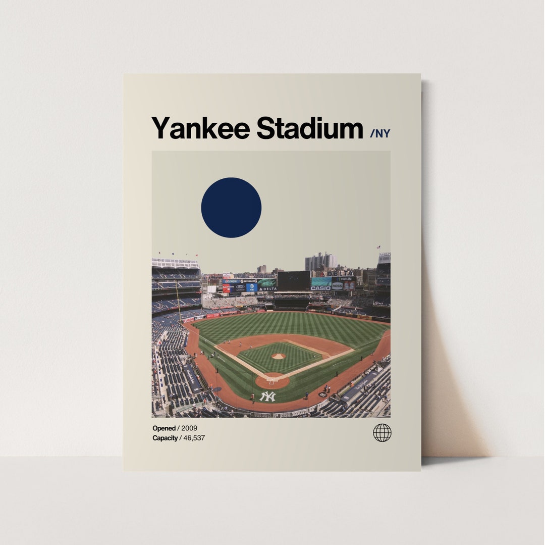 Yankee Stadium Poster, Yankee Poster, Minimalist, Helvetica, Mid ...