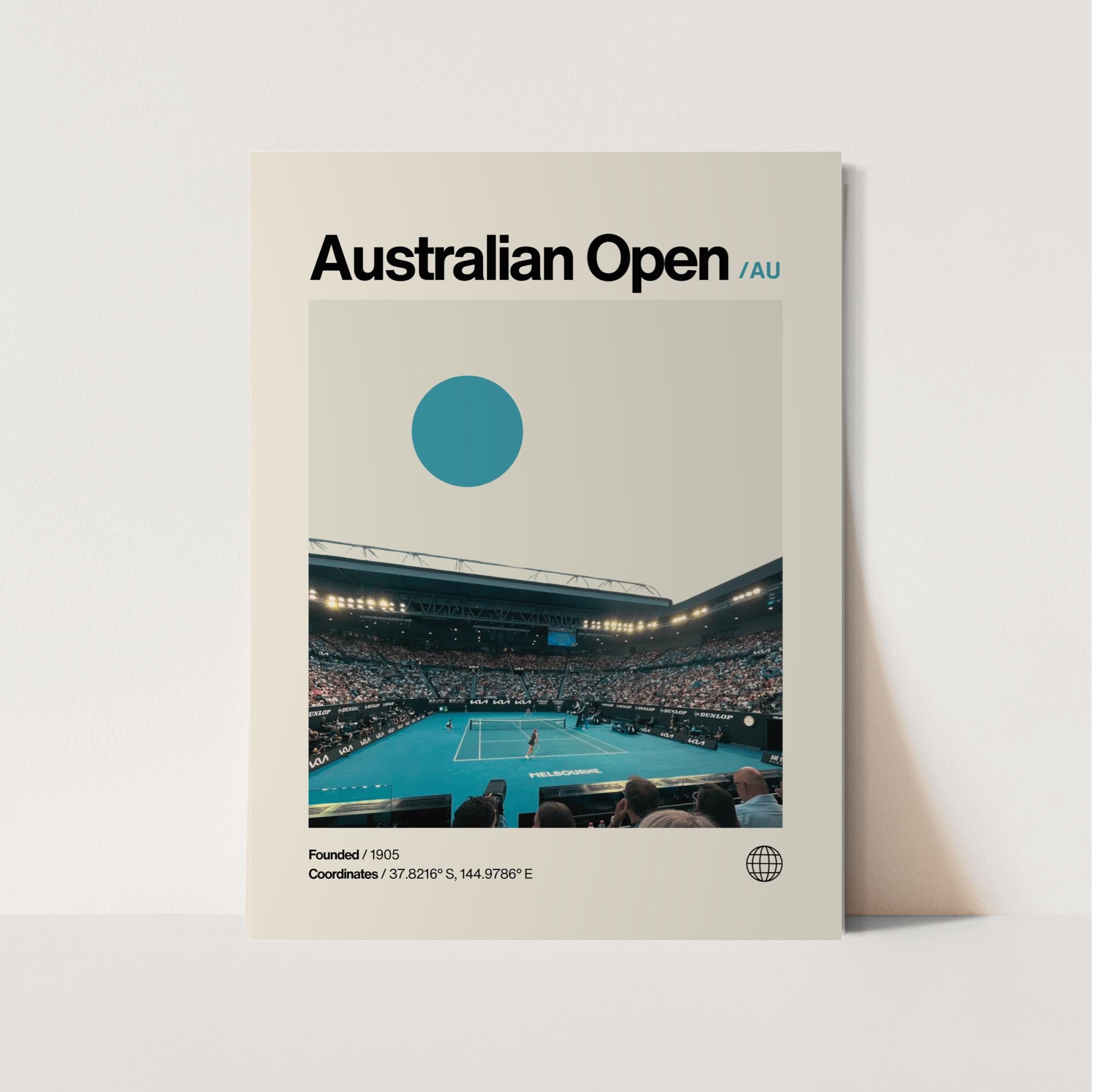 Australian Open Poster, Minimalist, Helvetica, Mid-century Modern ...
