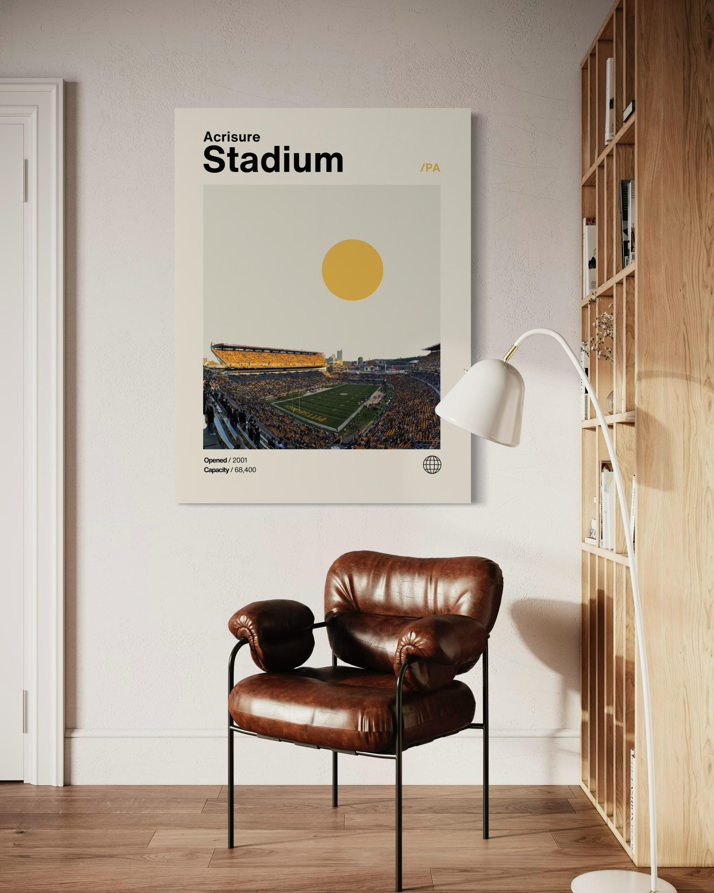 Acrisure Stadium Poster, Steelers Poster, Minimalist, Helvetica, Mid ...