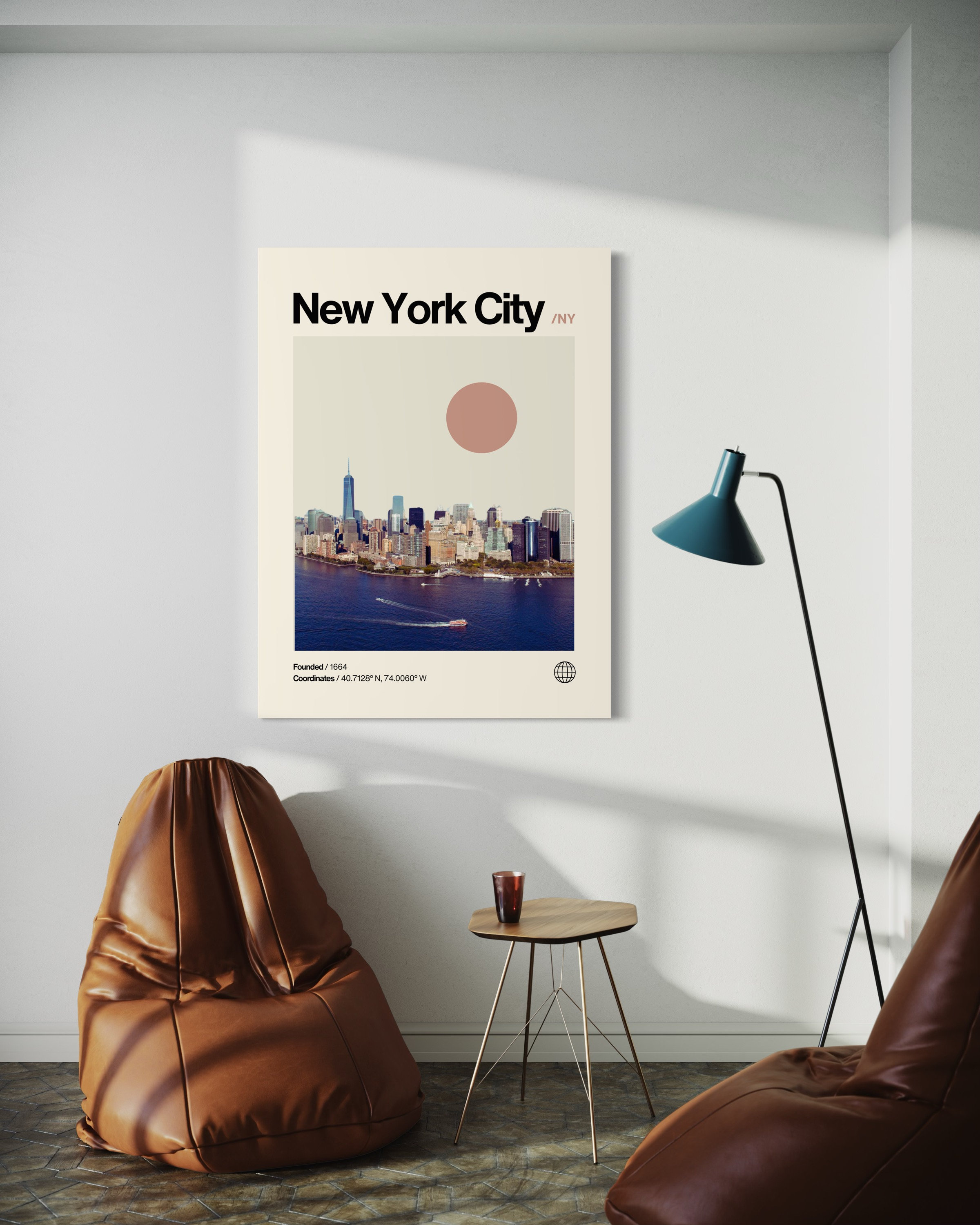 New York City Poster, Minimalist, Helvetica, Mid-century Modern, New ...