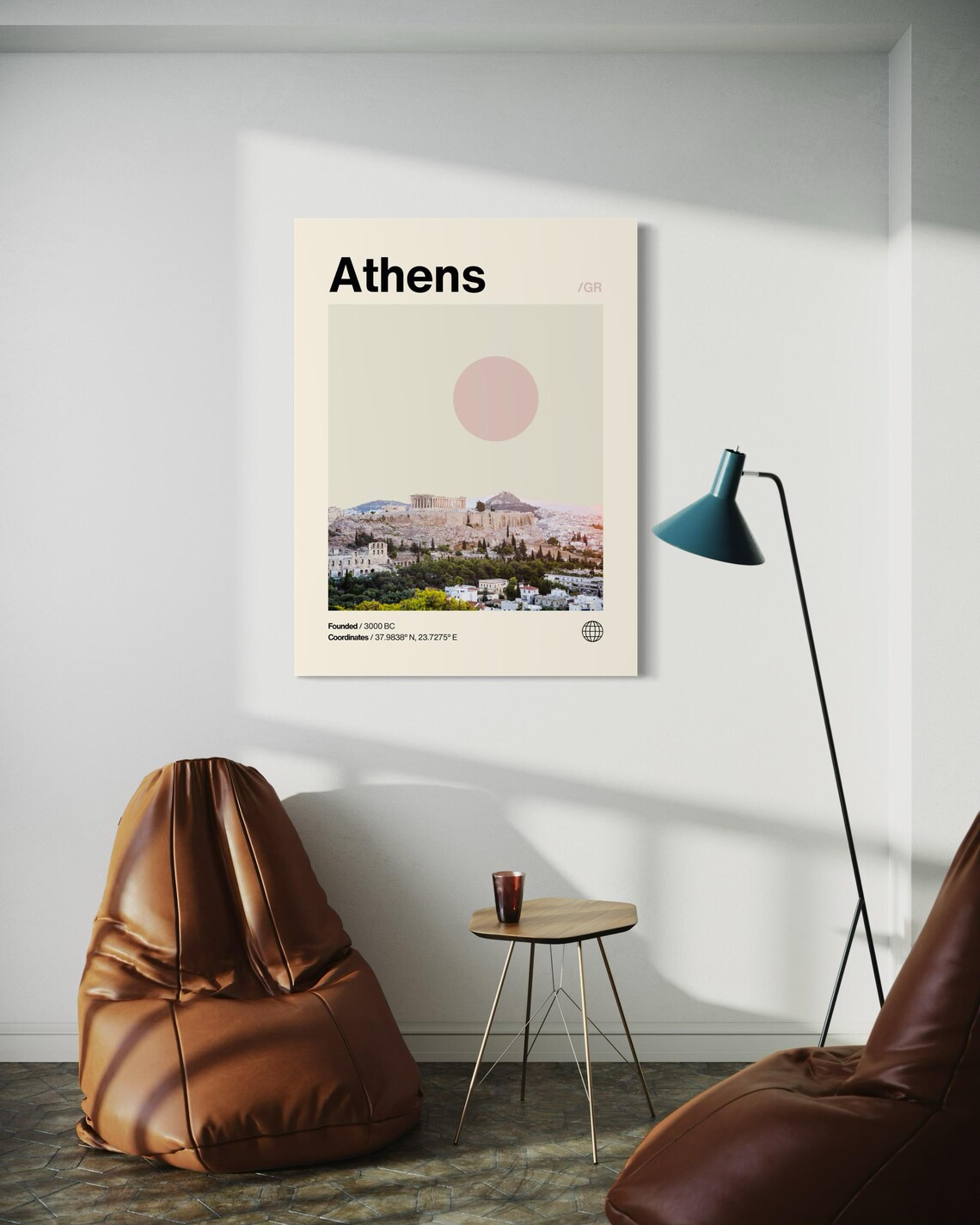 Athens Poster, Minimalist, Helvetica, Mid-century Modern, Athens Travel ...