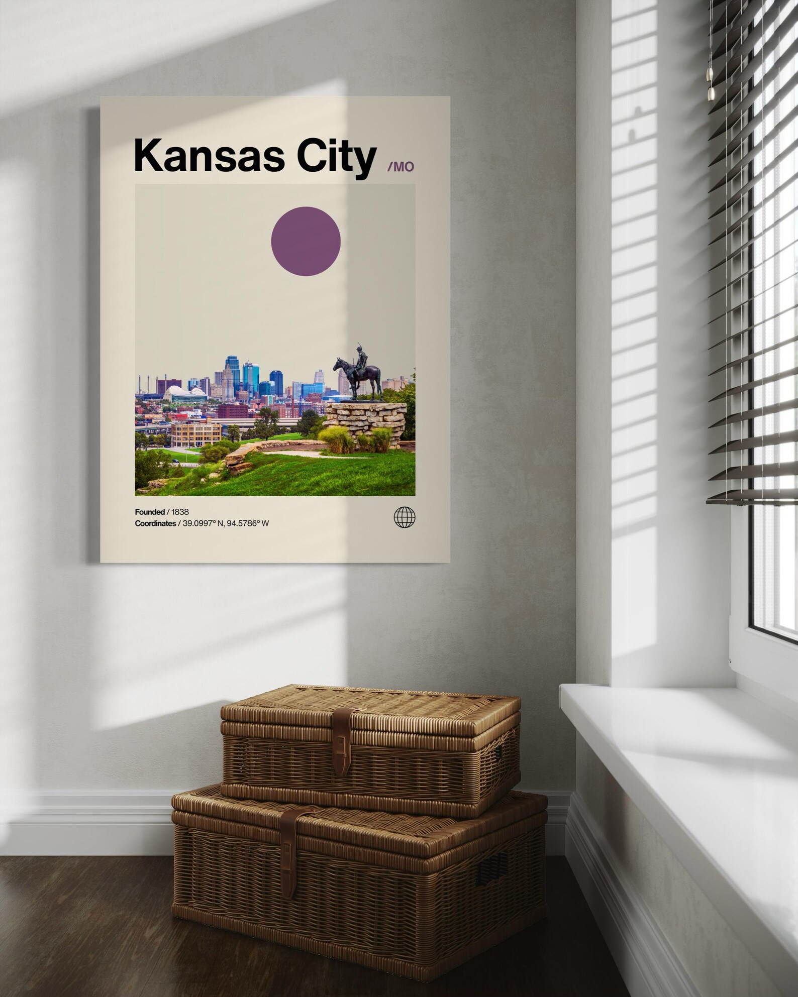 Kansas City Poster, Minimalist, Helvetica, Mid-century Modern, Kansas ...