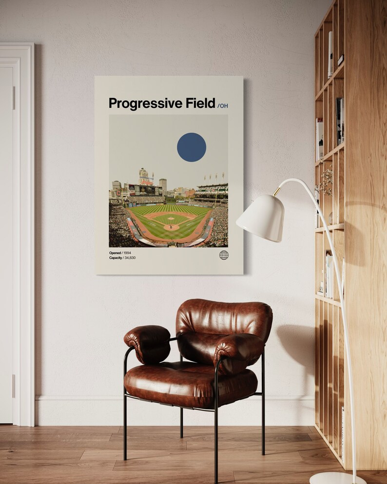 Progressive Field Poster, Guardian Poster, Minimalist, Helvetica, Mid ...
