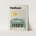Pantheon Monochromatic Poster, Minimalist, Helvetica, Mid-century ...