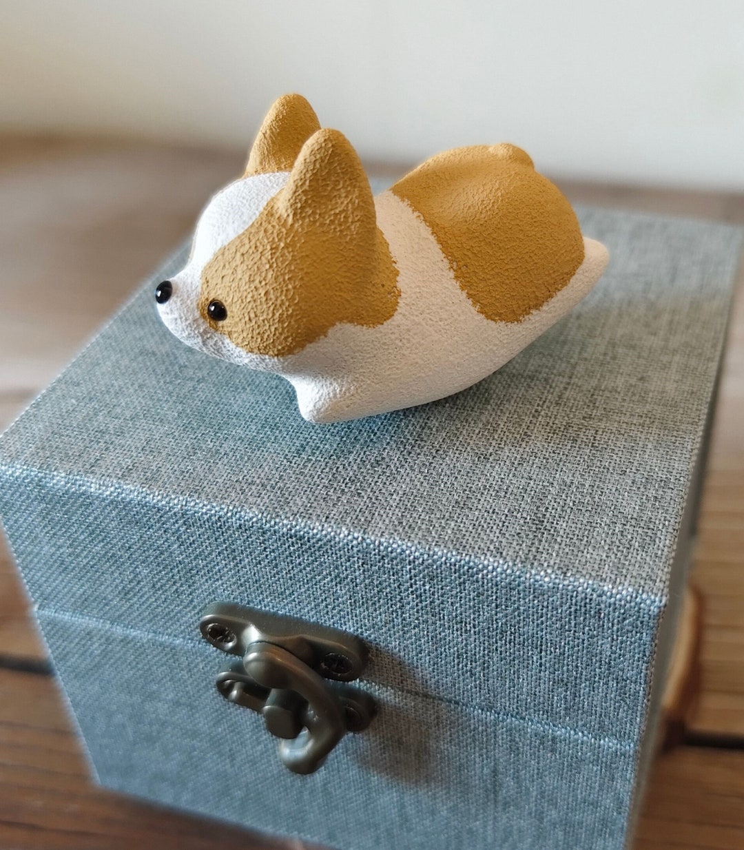 Artisanal Corgi Ceramic Ornament: Relaxing Office Decor, Adorable ...