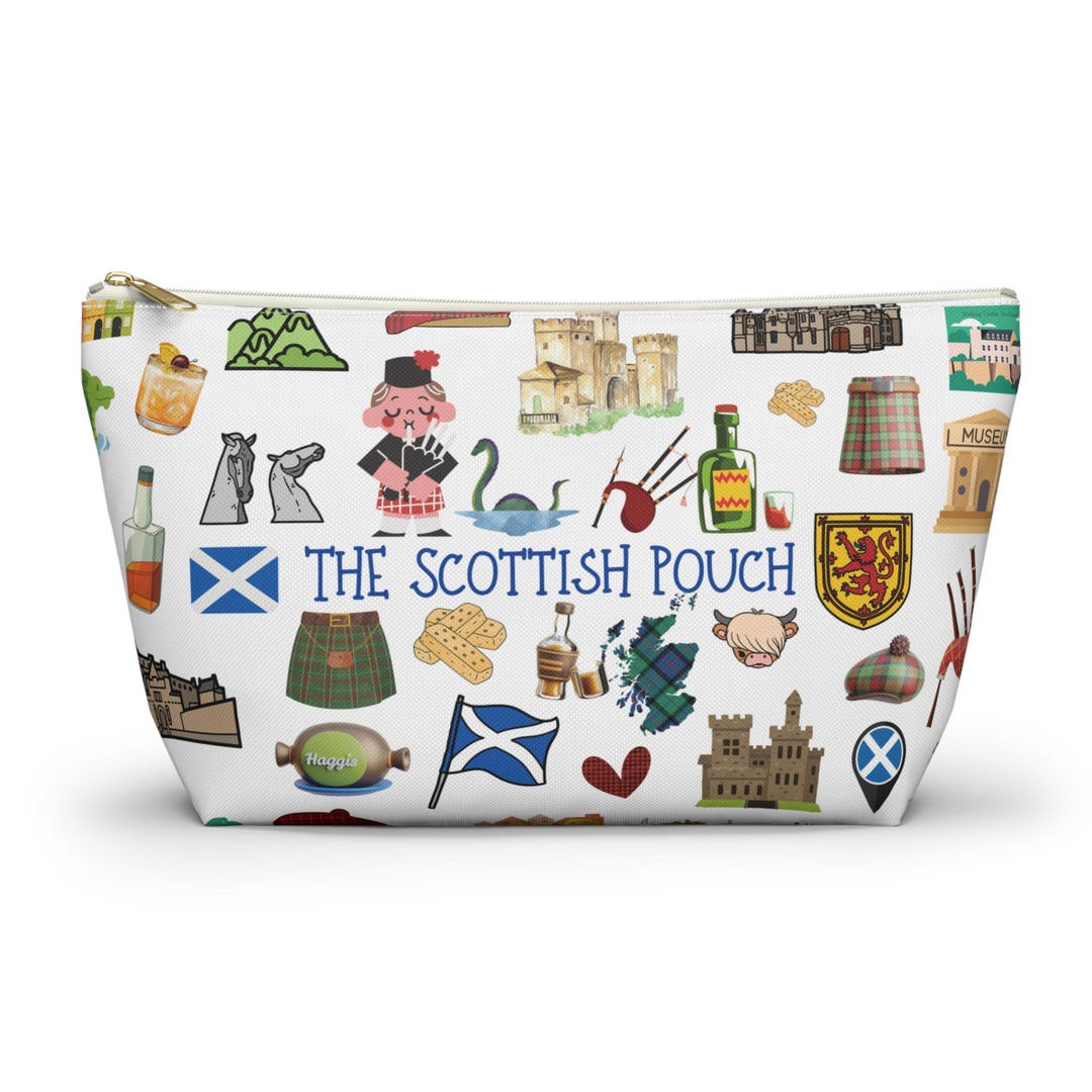 The Scottish Pouch Scotland Utility Pouch Travel Bag Highlands Makeup ...