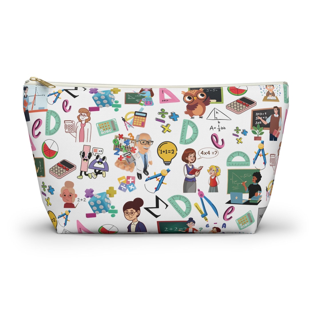 Math Teacher Accessory Pouch: Colorful School Organizer - Etsy