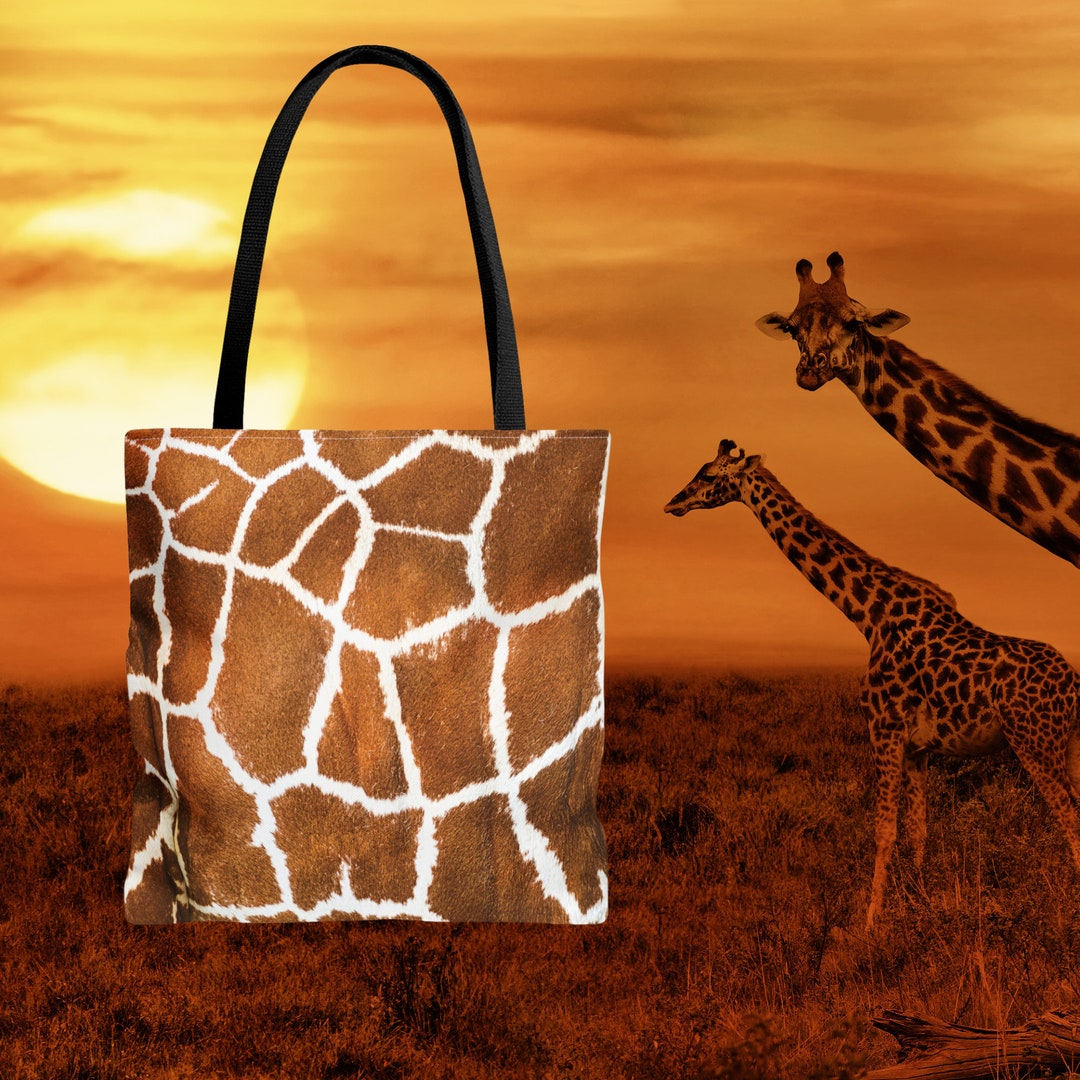 Giraffe Tote Bag, Overnight Animal Print Bag for Giraffe Lovers ...