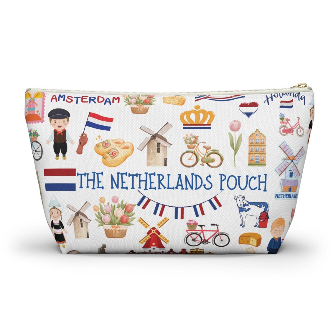 Netherlands Travel Pouch: Holland Landmarks Cosmetic Bag - Etsy