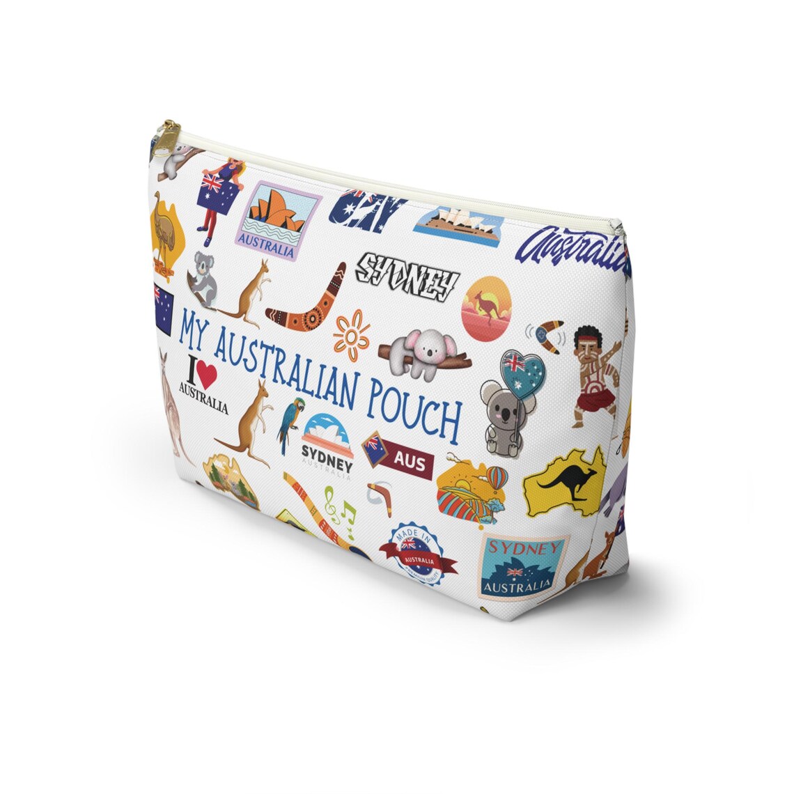 Australian Landmarks Utility Pouch: Travel Cosmetic Bag - Etsy