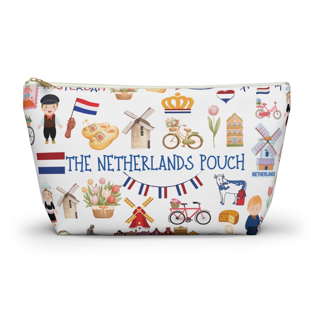Netherlands Travel Pouch: Holland Landmarks Cosmetic Bag - Etsy