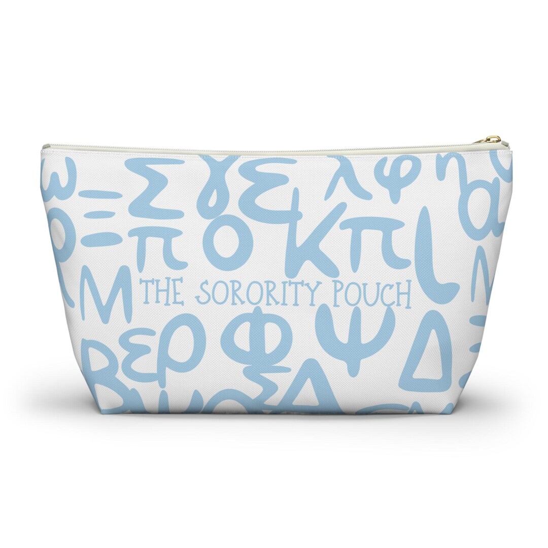 Sorority Pouch Custom College Utility Travel Bag University Makeup Bag ...