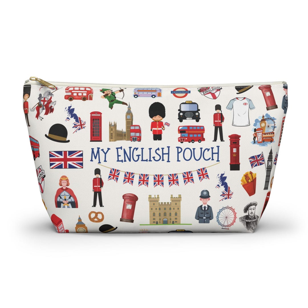 English Landmarks Pouch: Travel Makeup Cosmetic Bag - Etsy