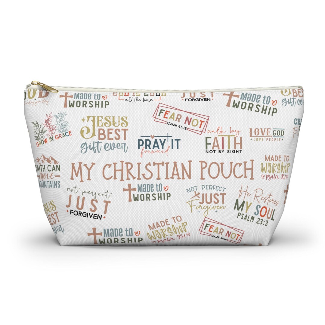Religious Pouch, Catholic Makeup Bag, Religious Accessory Pouch, Faith ...
