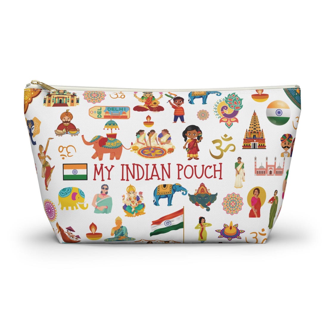 Indian Travel Pouch: India Landmark Cosmetic Bag - Etsy
