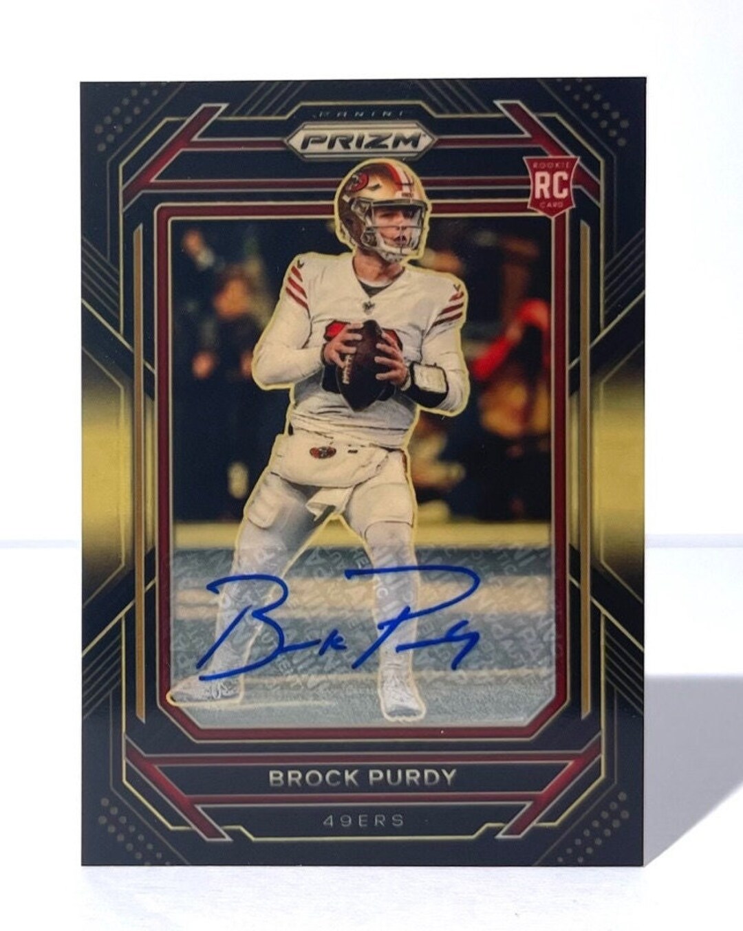 2022 Chronicles Prizm Black Gold Vinyl Brock Purdy Rookie /5 Custom ...
