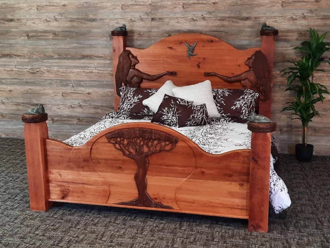 Hand Made King Size Timber Frame Bed - Etsy