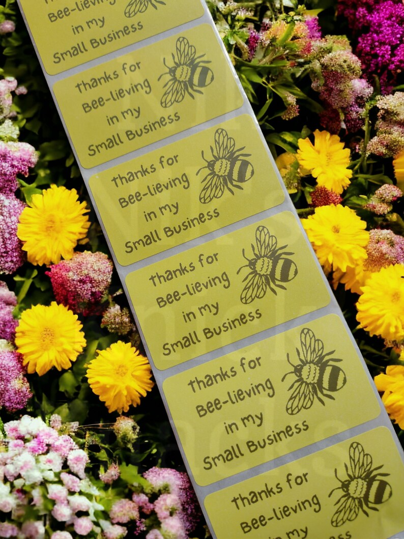 PNG Sticker Download Bee Themed thank You Thermal Printer Label ...