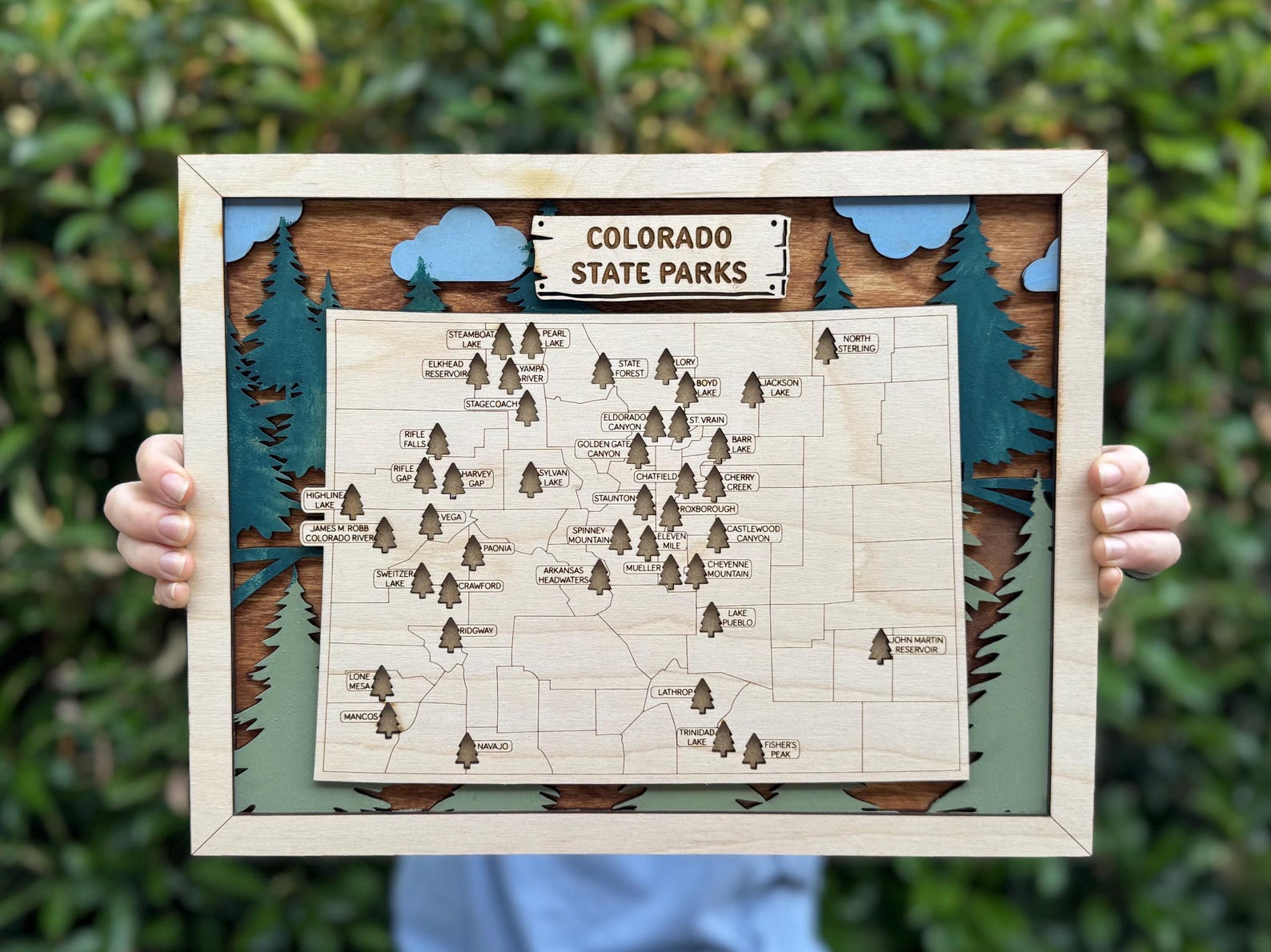 Colorado State Parks Travel Tracker SVG: Glowforge Laser Cut Map ...