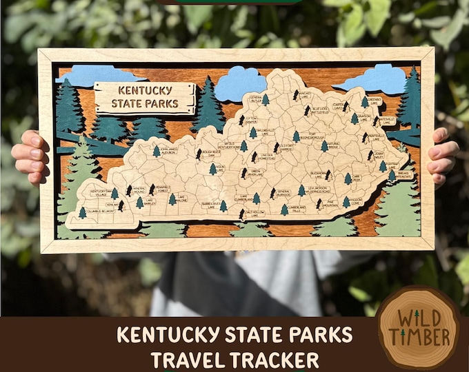Kentucky State Parks Map, Family Adventure Map Gift - Etsy