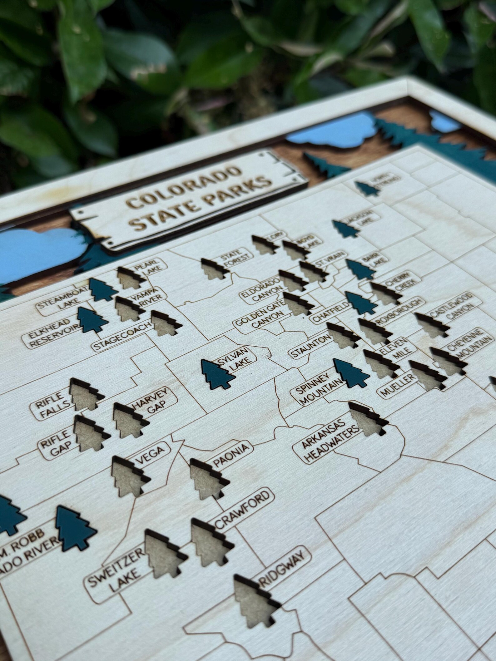 Colorado State Parks Travel Tracker SVG: Glowforge Laser Cut Map ...