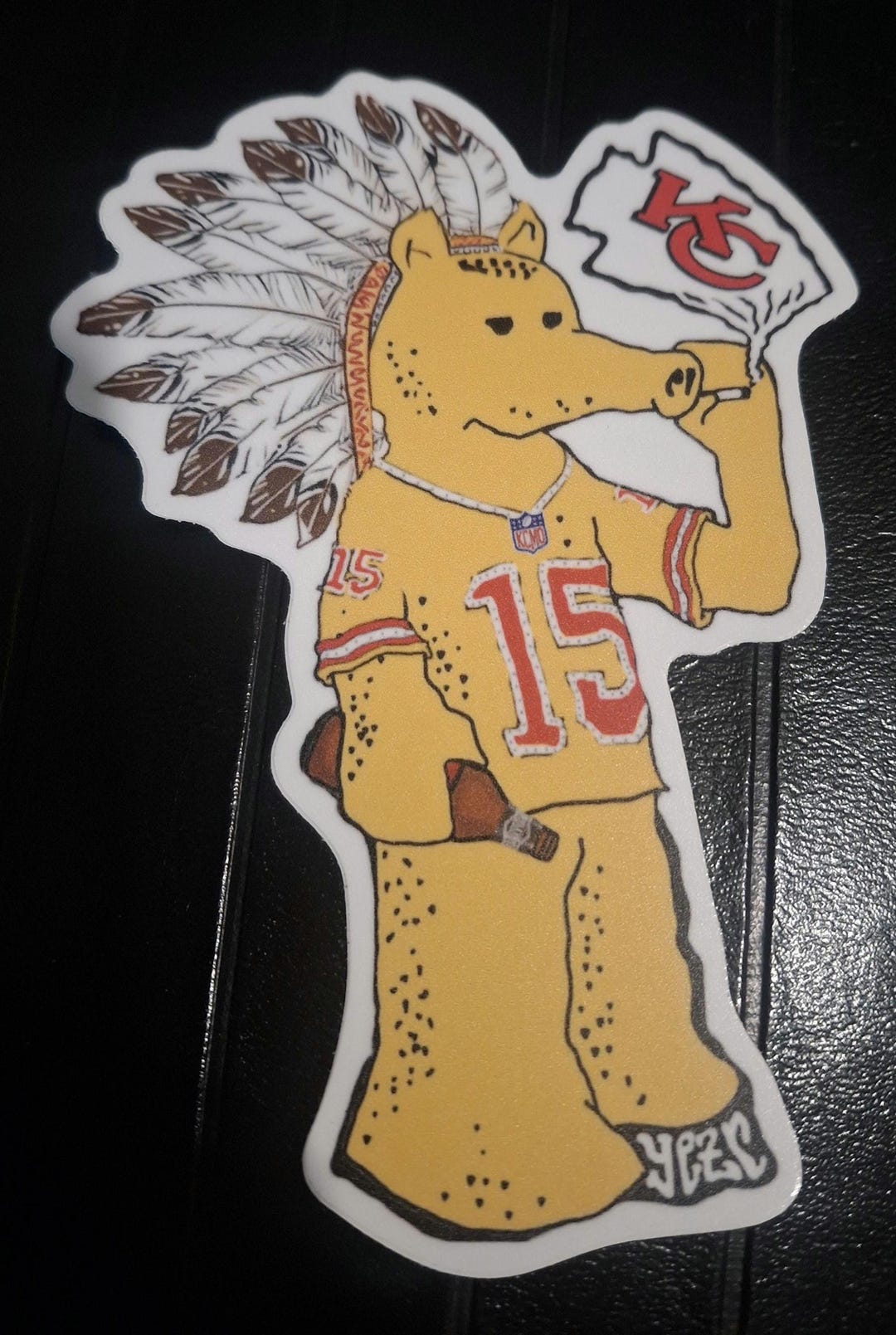 Lord Quas Headdress KC Sticker Weatherproof Vinyl Decal Smoker Drinker ...
