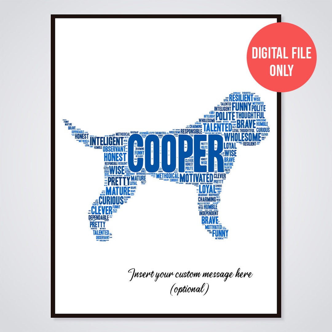 Custom Lagotto Romagnolo Poster DIGITAL ONLY Custom Word Wall Art ...