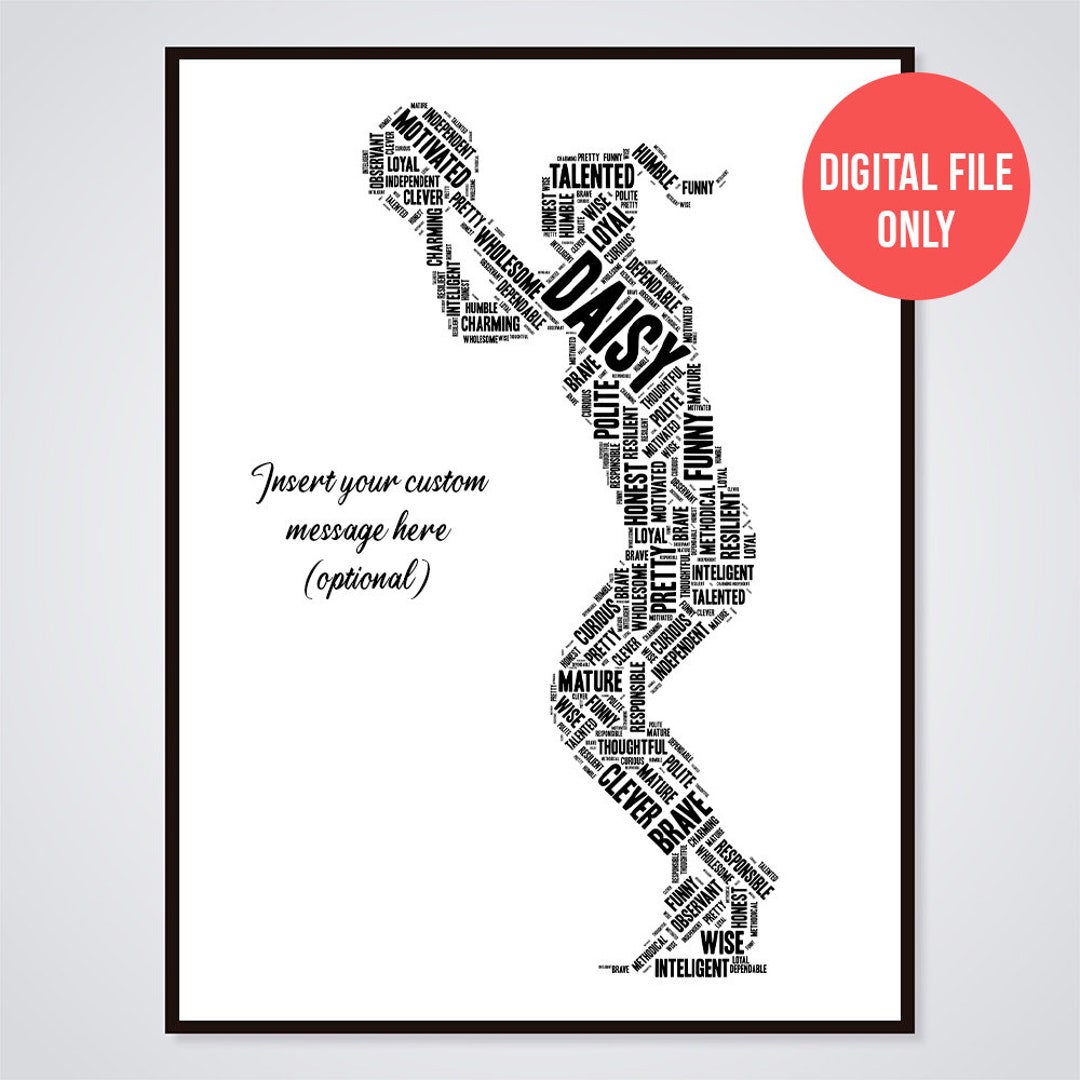 Custom Netball Poster DIGITAL ONLY Custom Word Wall Art - Etsy UK