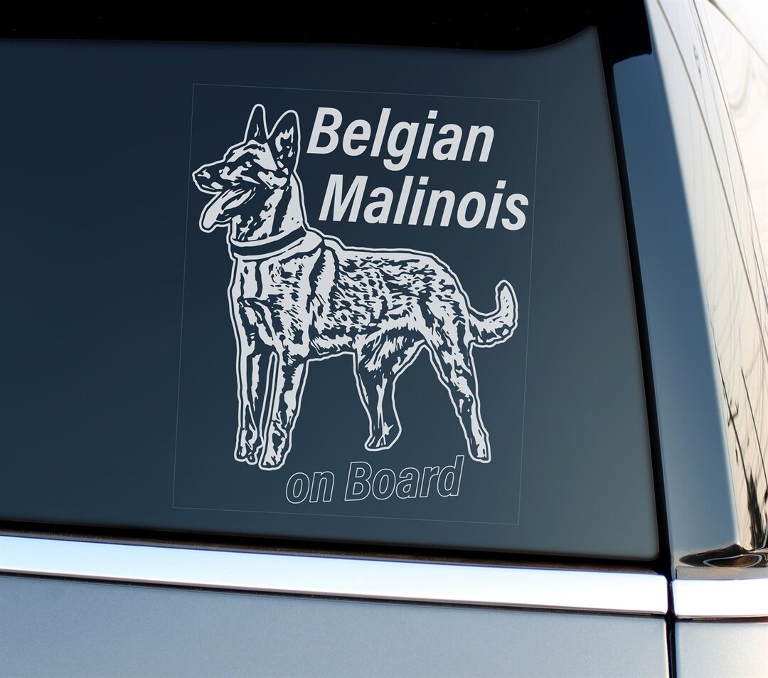 Belgian Malinois Sticker on Board Decal Belgian Malinois Decal - Etsy
