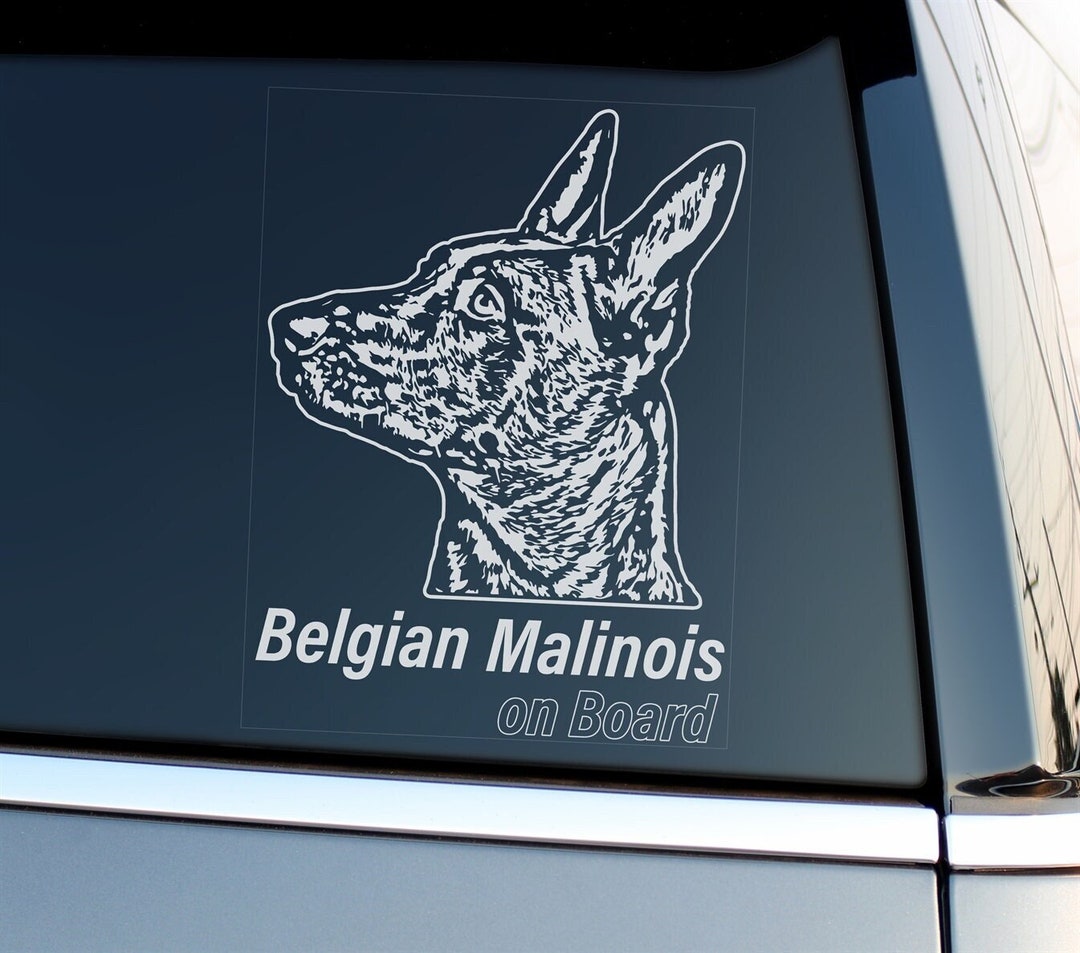Belgian Malinois Sticker on Board Sticker Belgian Malinois Decal - Etsy