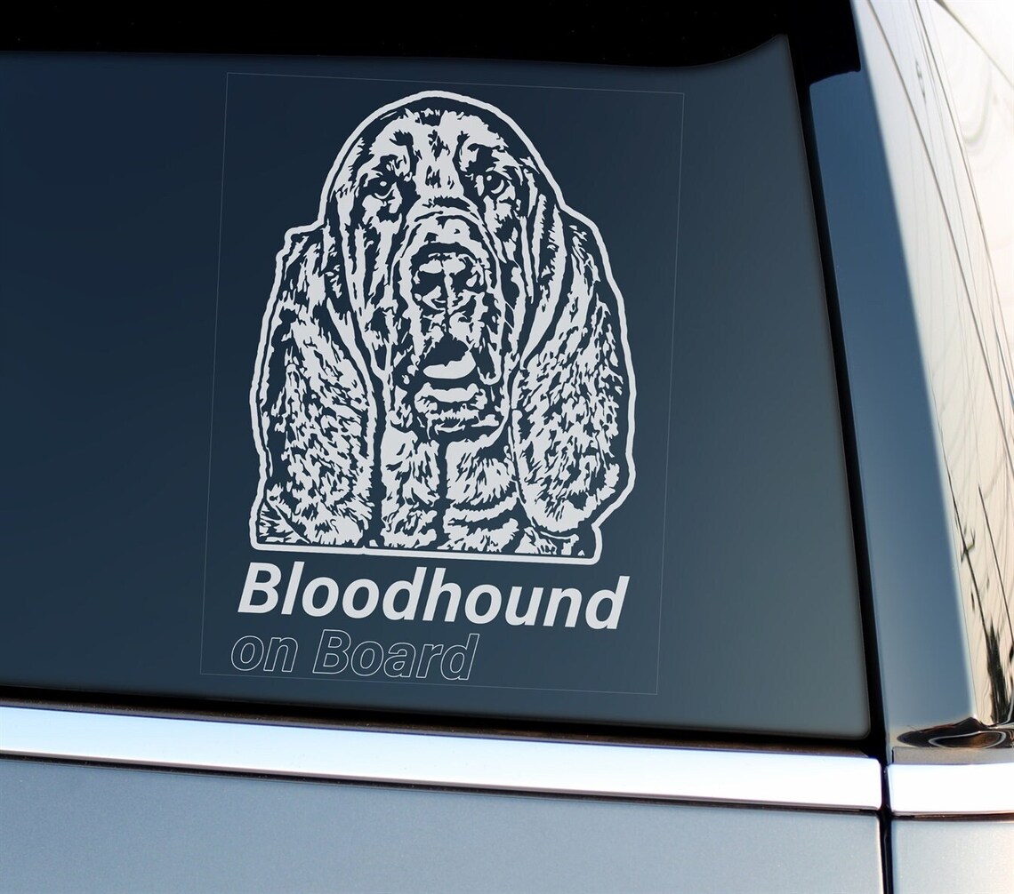 Bloodhound Sticker Car Window Decal Bloodhound on Board Decal - Etsy