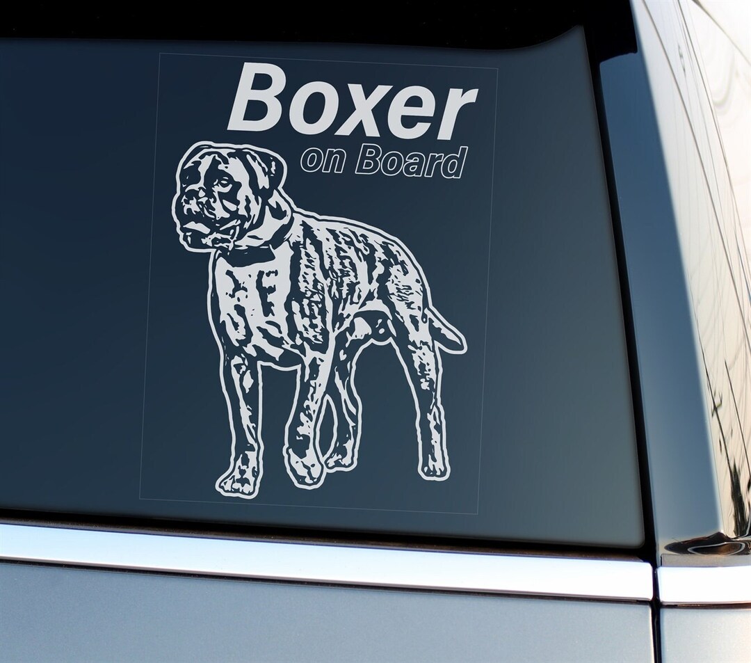 Boxer Sticker Dog on Board Decal Boxer Decal - Etsy
