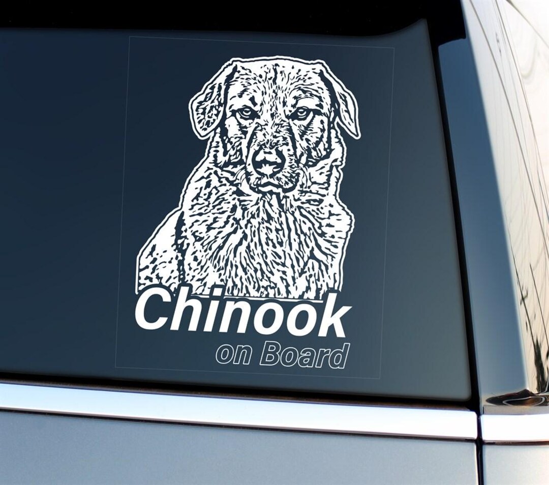 Chinook Decal Dog on Board Dog Car Window Sign Chinook Car Sticker - Etsy