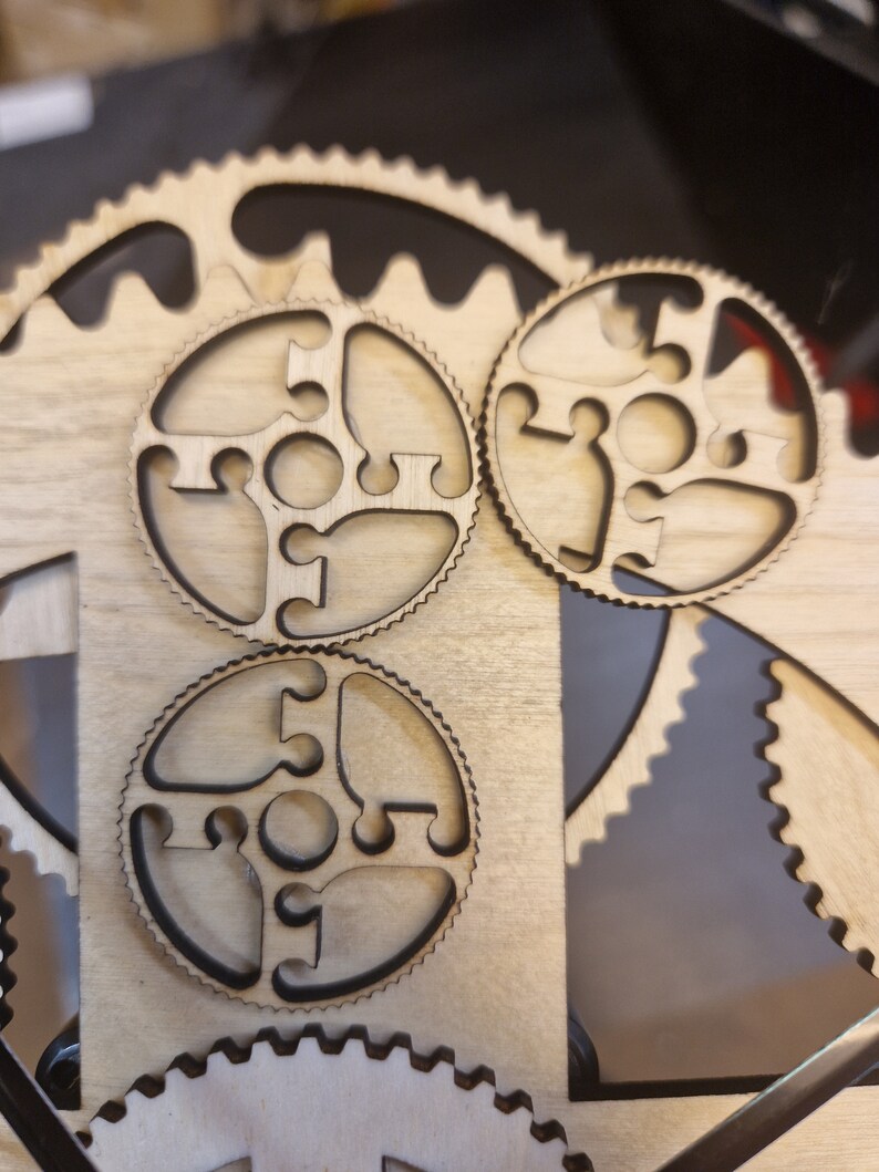 The Cog Clock. Steampunk Clock. Wooden Clock. Laser Cut. Unique. Clock ...